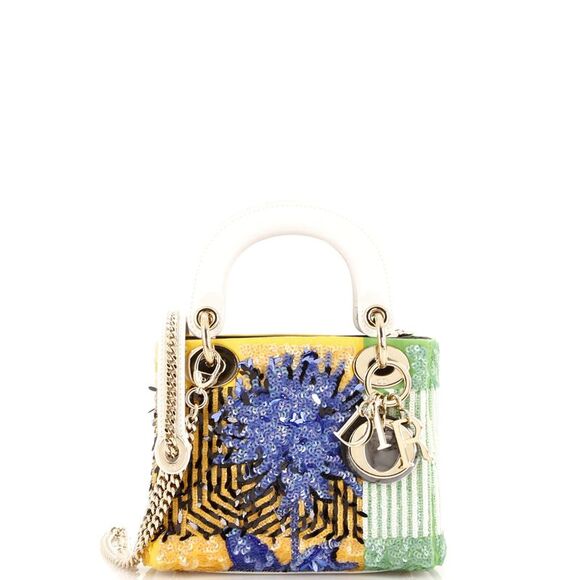 Dior | Bags | Christian Dior Lady Dior Chain Bag Flower Pop Embellished ...